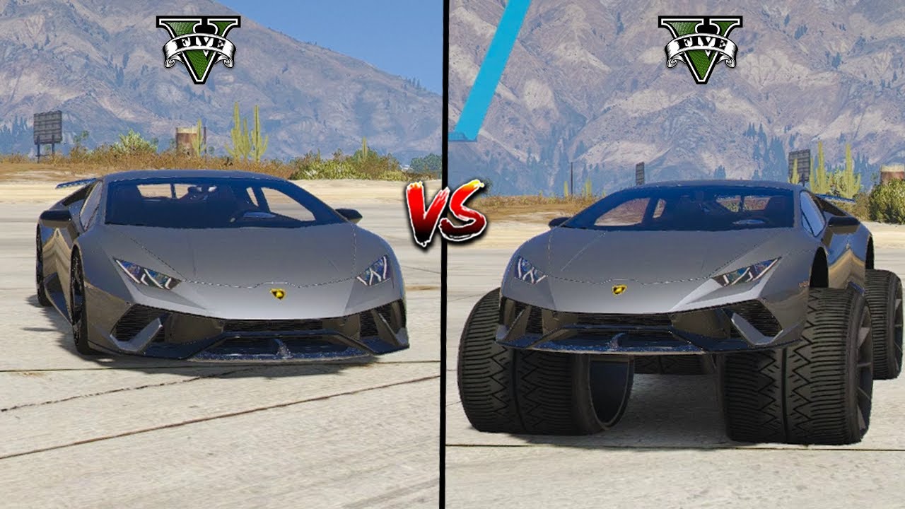 Gta 5 Normal Lamborghini Car Vs Gta 5 Monster Lamborghini Car - Which ...