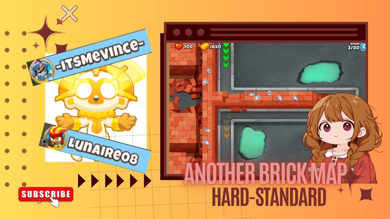 Bloons TD6 | Advanced (Another Brick Map: Hard - Standard) | With ate ...