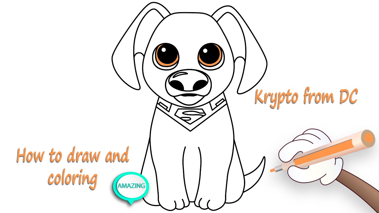 How to Draw Krypto from DC - The Animated Series - YouTube