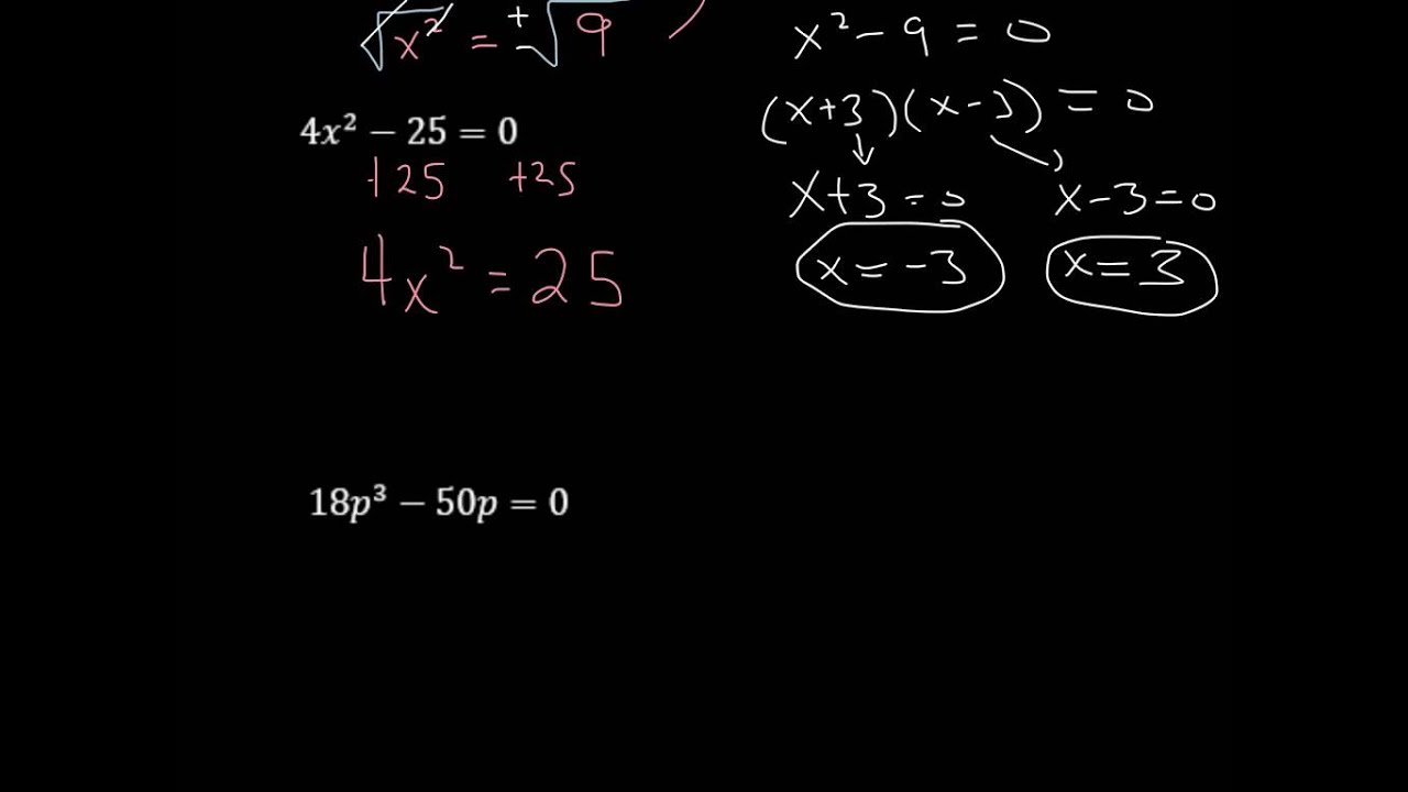 Solving Quadratics Using The Square Root Method YouTube solving-quadratics-using-the-square-root-method-youtube