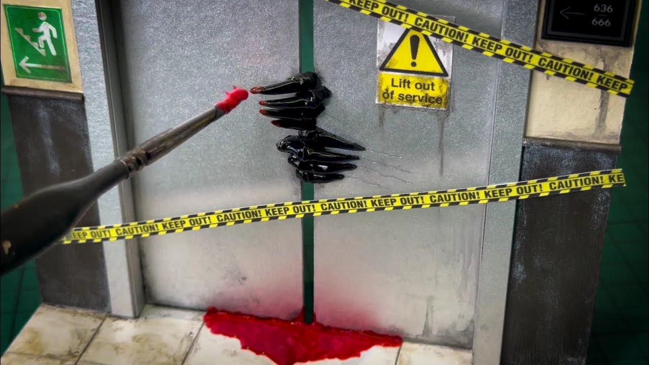 Making a Miniature Haunted Elevator - Full version with more details ...