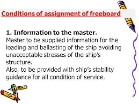 CONDITIONS OF ASSIGNMENT OF FREEBOARD BY LOAD LINE CONVENTION - YouTube