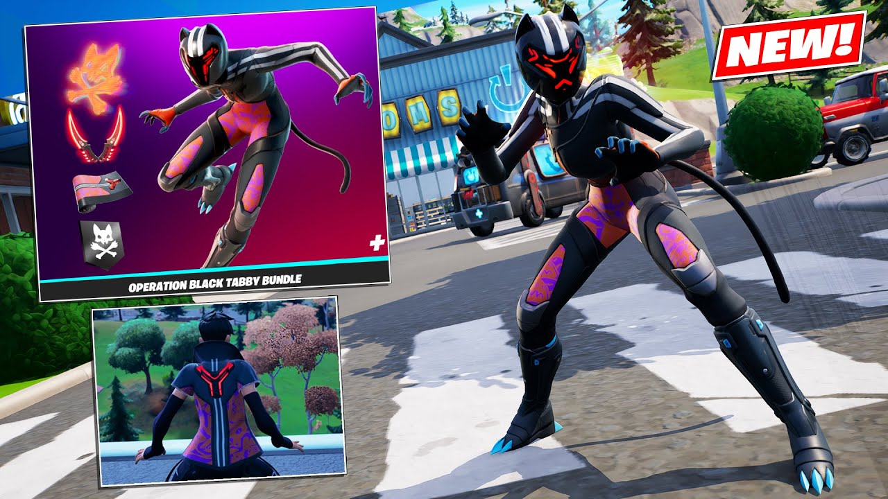 *NEW* Panther Skin Gameplay (Operation Black Tabby Bundle)! Fortnite ...