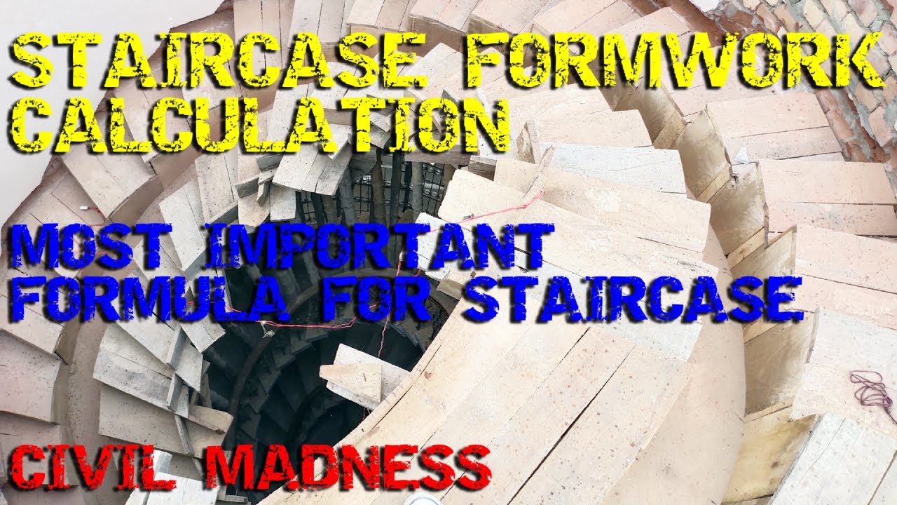 STAIRCASE FORMWORK CALCULATION @MOST IMPORTANT FORMULA FOR STAIRCASE ...