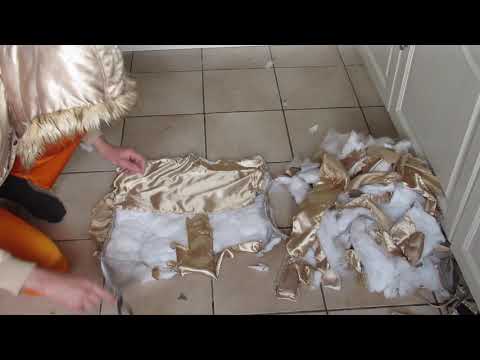 Fetish fun: The end of a satin puffy women jacket (part2)