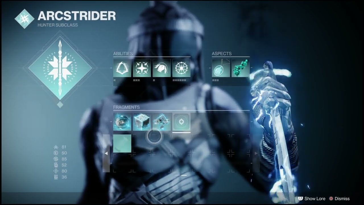 destiny 2 arc 3.0 aspect & fragments (hunter) - YouTube