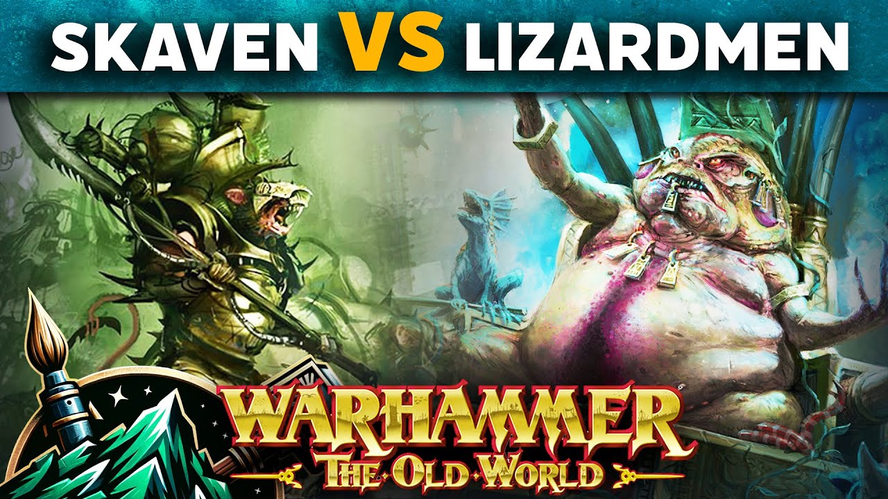 Skaven vs Lizardmen Warhammer The Old World Battle Report - YouTube