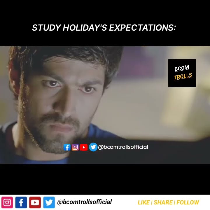 Study Holiday Expectations / Reality😂#bcomtrollsofficial #kannada #karnataka #trolls #exam # ...