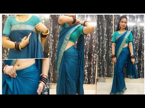 How To Wear Flat Pallu Saree | Saree Wearing | Saree Draping Tips ...