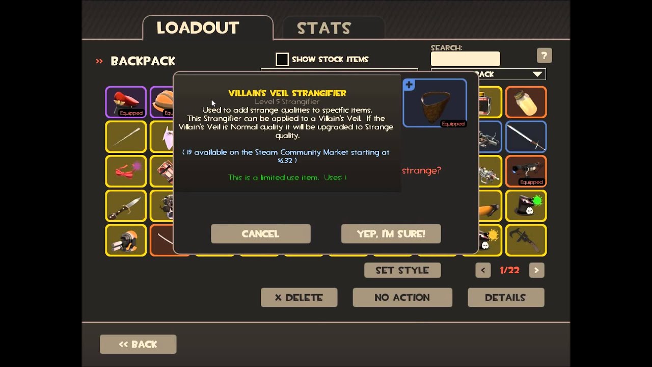 TF2: Strange Unusual Villians Veil Crafting - YouTube