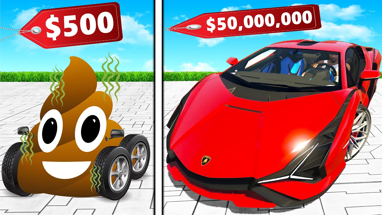 $500 CAR vs $50,000,000 SUPERCAR In GTA 5..!😍 - YouTube