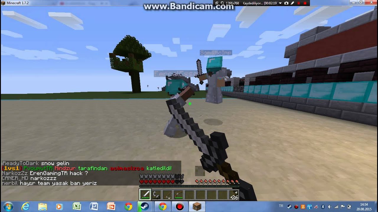 minecraft diamond pvp bölüm-1 - YouTube