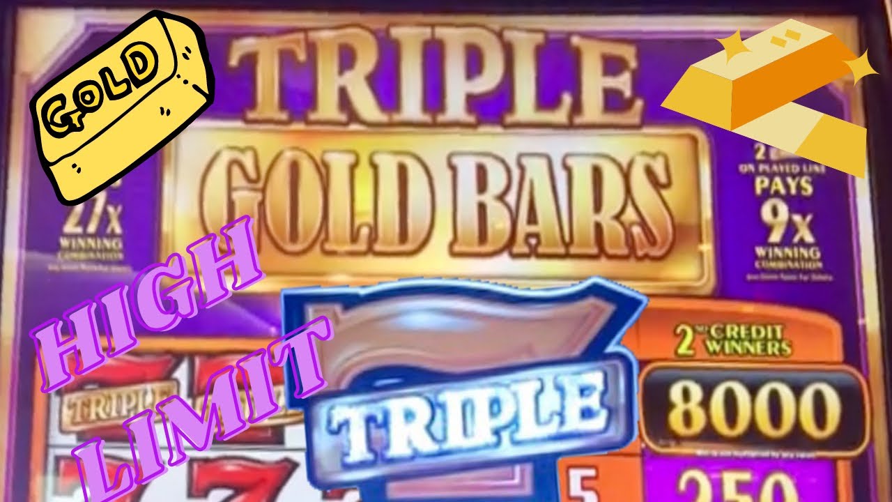 TRIPLE GOLD BARS HIGH LIMIT SLOT & Fu Nan Fu Nu Slot BONUSES - YouTube