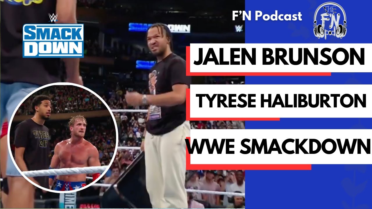 Jalen Brunson & Tyrese Haliburton Square Off on WWE Smackdown - YouTube