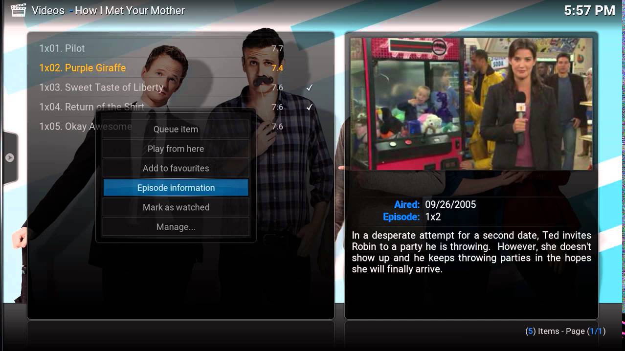Introduction to the Kodi TVShows Library - YouTube