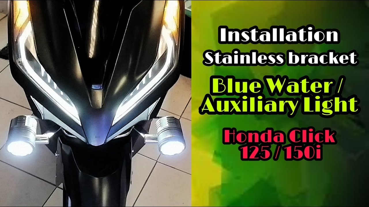 INSTALLATION OF STAINLESS BLUE WATER BRACKET + ROAD TEST l HONDA CLICK ...