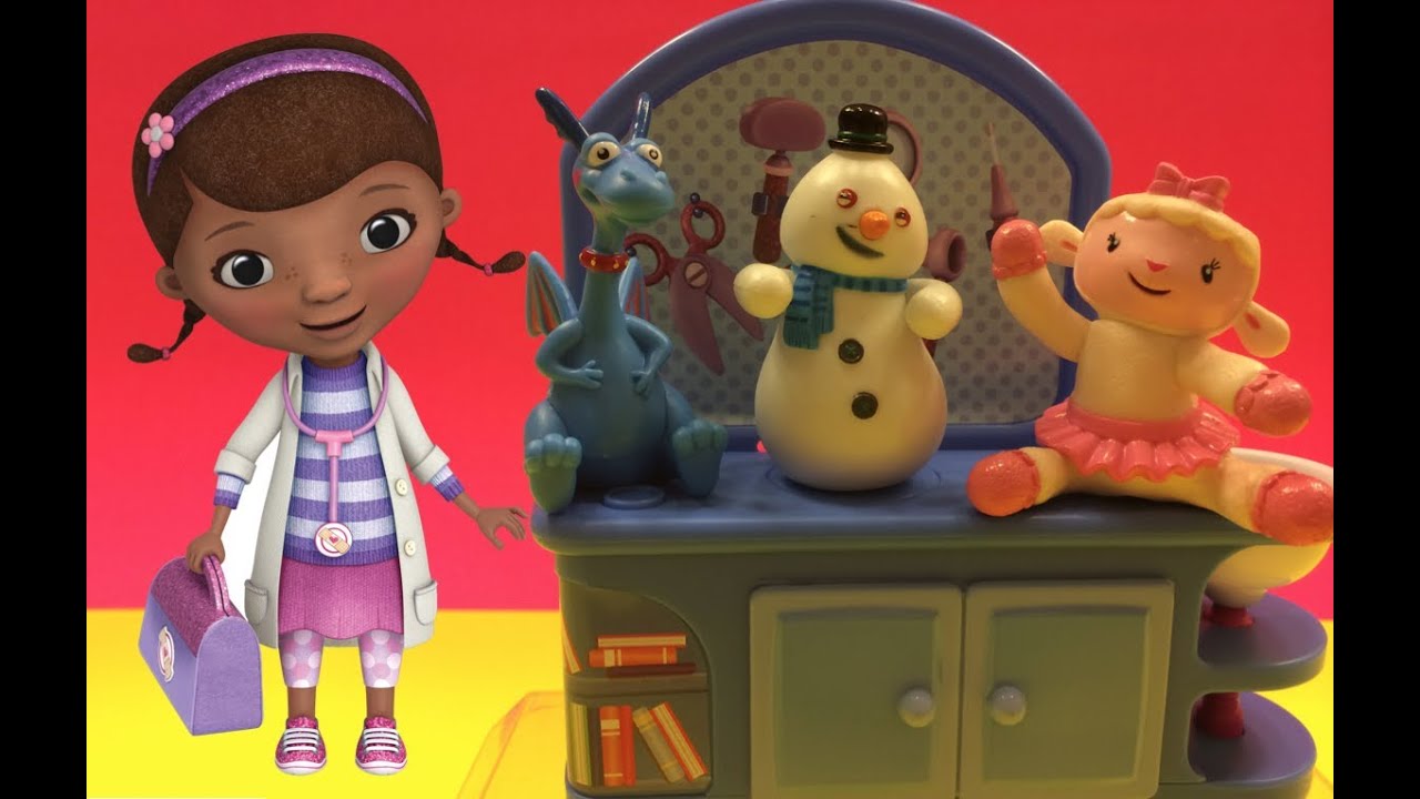 Doc McStuffins Talking Check-up Set with Stuffy, Chilly and Lambie by ...