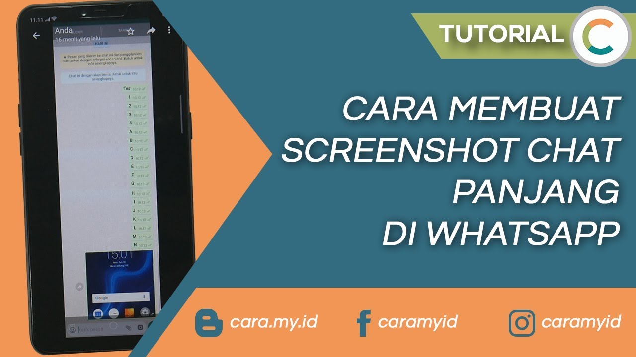 Cara Membuat Screenshot Chat Panjang di Whatsapp - YouTube