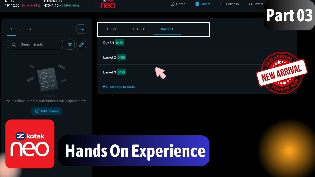 Kotak Neo Portal Tutorial Part 3 | Orders | Portfolio - YouTube