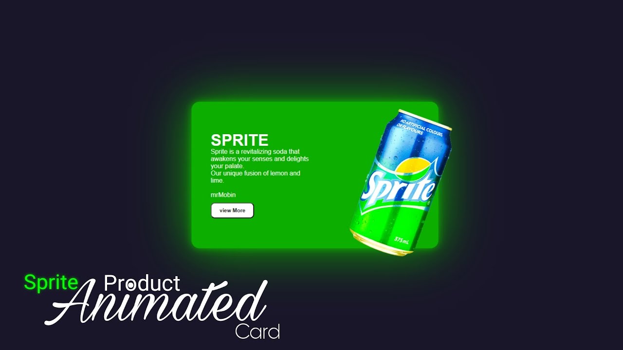 Creative Animated Sprite Soda Product using HTML and CSS - YouTube