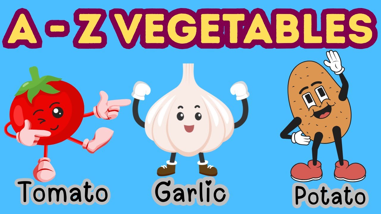 A to Z Alphabets with Vegetables 🥕 | Learn ABC with Vegetable Names ...