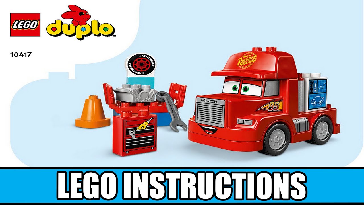 LEGO Instructions - Duplo - Cars - 10417 - Mack at the Race - YouTube