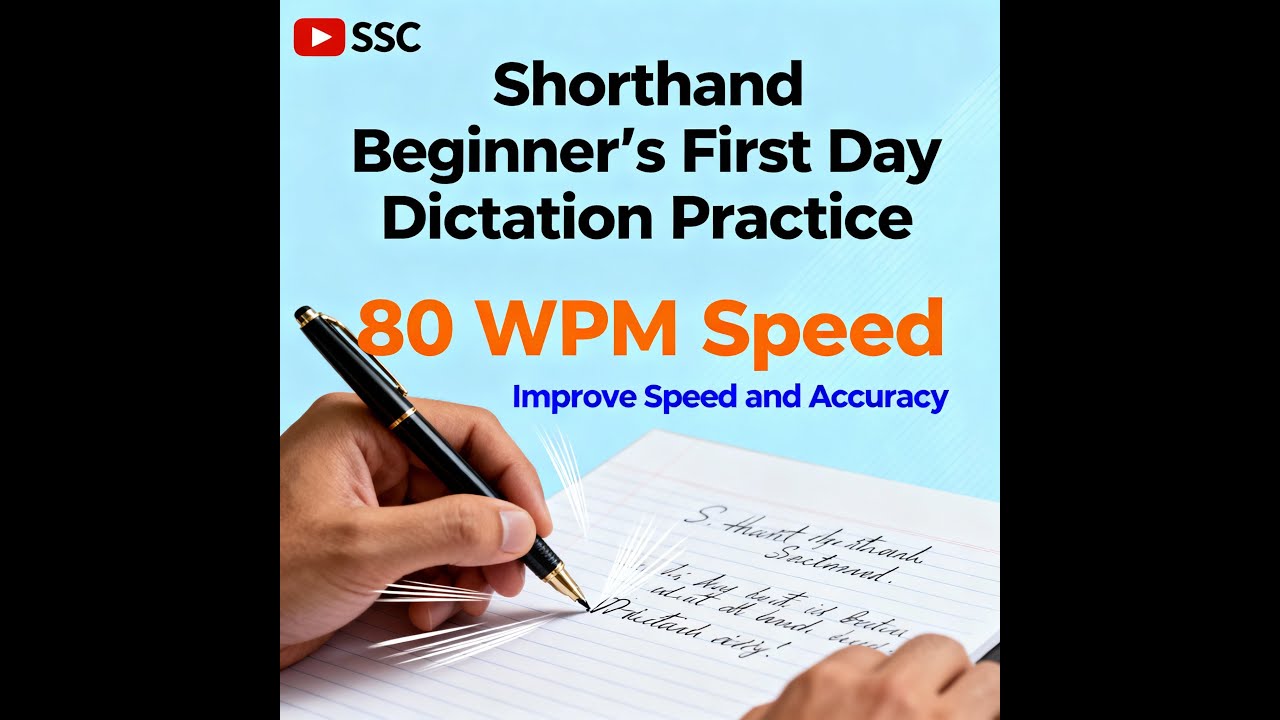 Shorthand Beginner’s First Day Dictation Practice | Improve Speed and ...