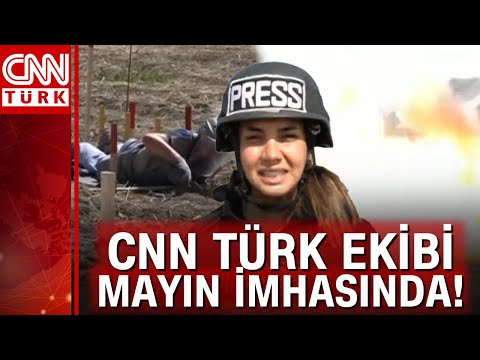 Azerbaycan Karabağ'da mayınları temizliyor... CNN Türk ekibi mayın imhasında!