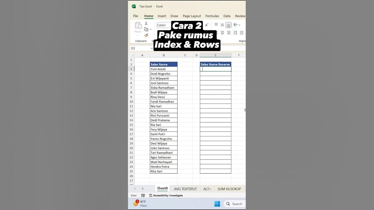 Excel Exceltips Exceltricks Spreadsheets Workhacks Folkative Dagelan Belajarexcel