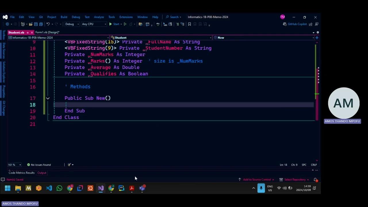 Visual Basic VB NET Informatics 1B P08 MEMO [2024] - YouTube