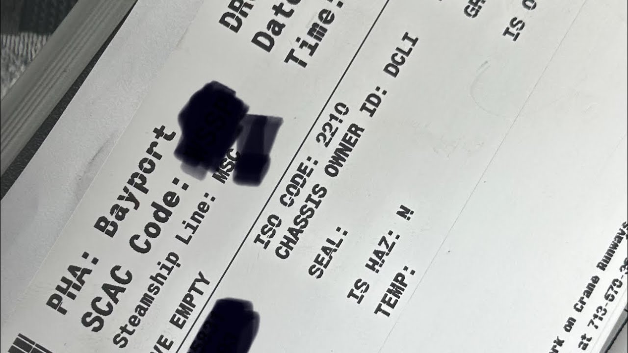 How to read Container Port Tickets 3G14A.2 #container #port #trucking # ...