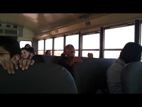 random girl on the bus talking about boobs