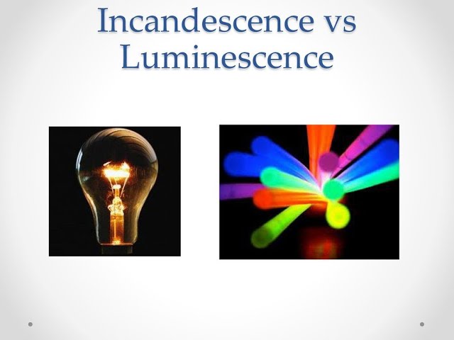 Luminescence Vs Incandescence GreenSpace: The New Lightbulbs,
