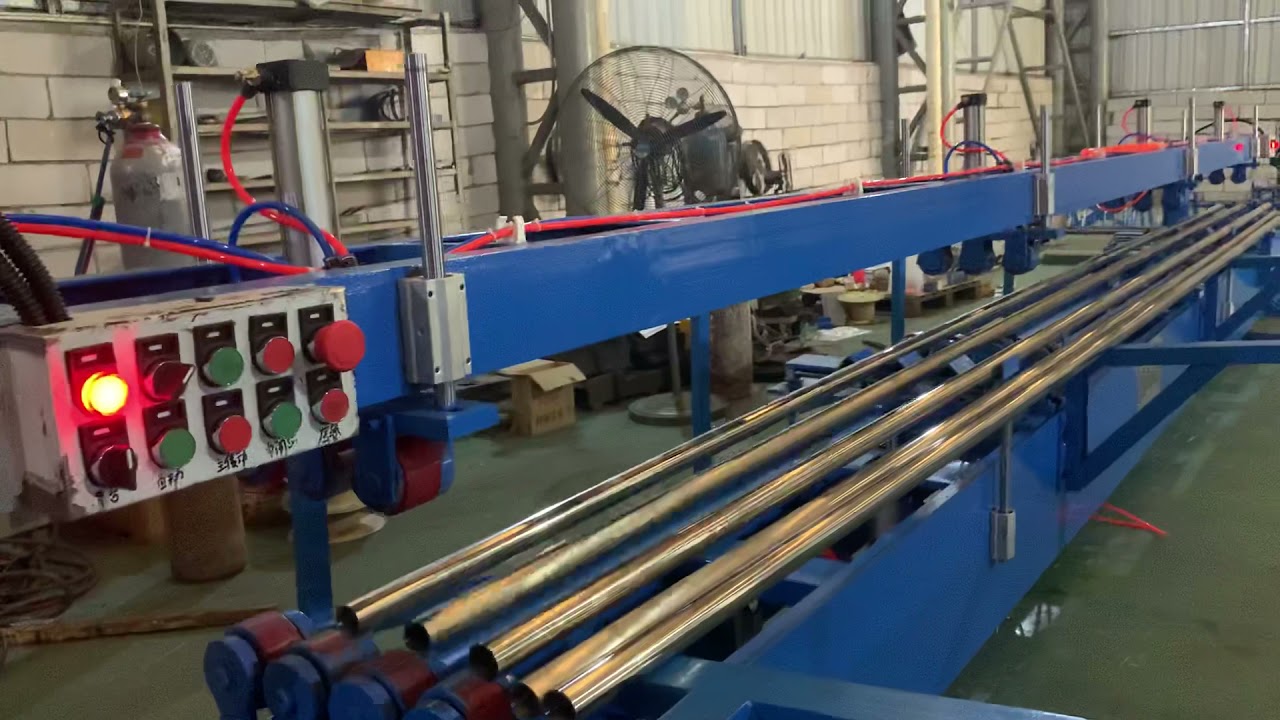 Grinding machine for pipe inner surface - YouTube