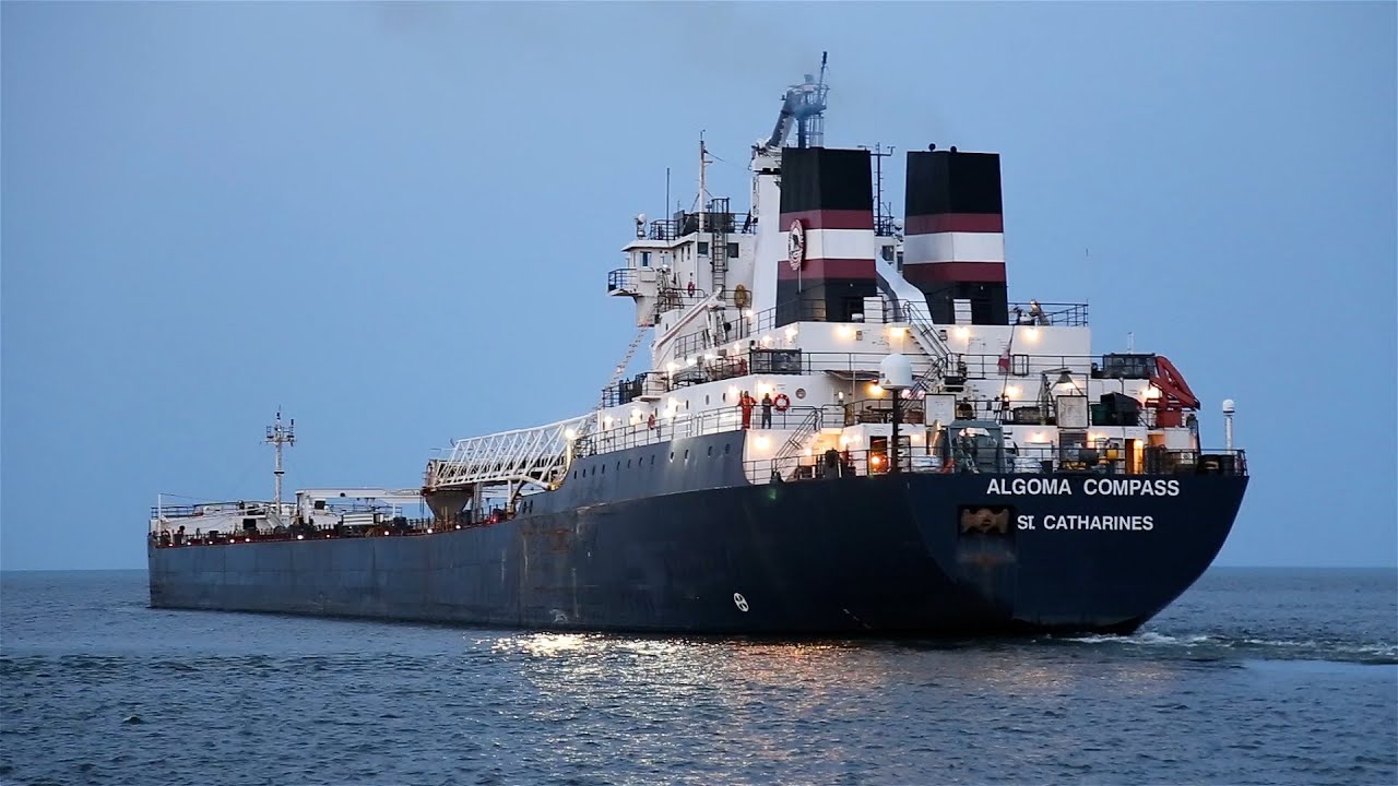 Algoma Compass Ship Departing Duluth, MN - YouTube