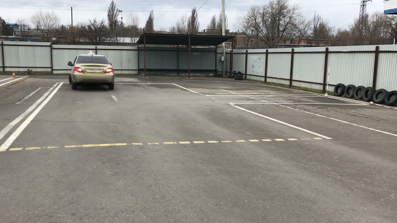 Учебная езда «Заезд в гараж под 90 градусов Парковка под 90