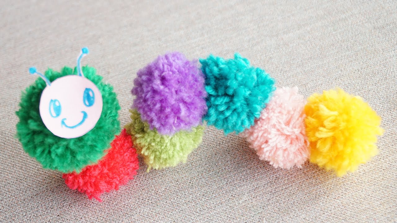 Easy woolen craft ideas making measuring worm - Wool craft for home ...
