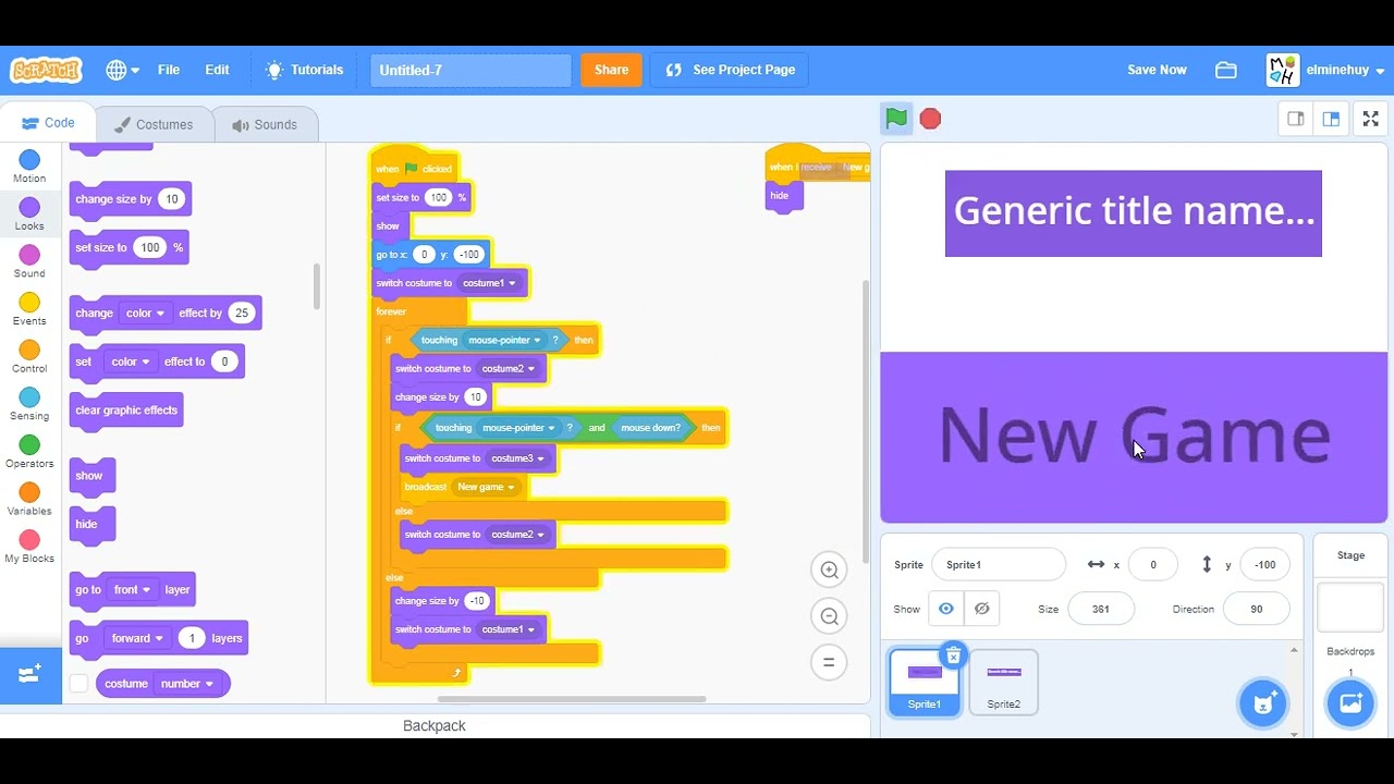Haciendo un juego en Scratch desde 0 - YouTube