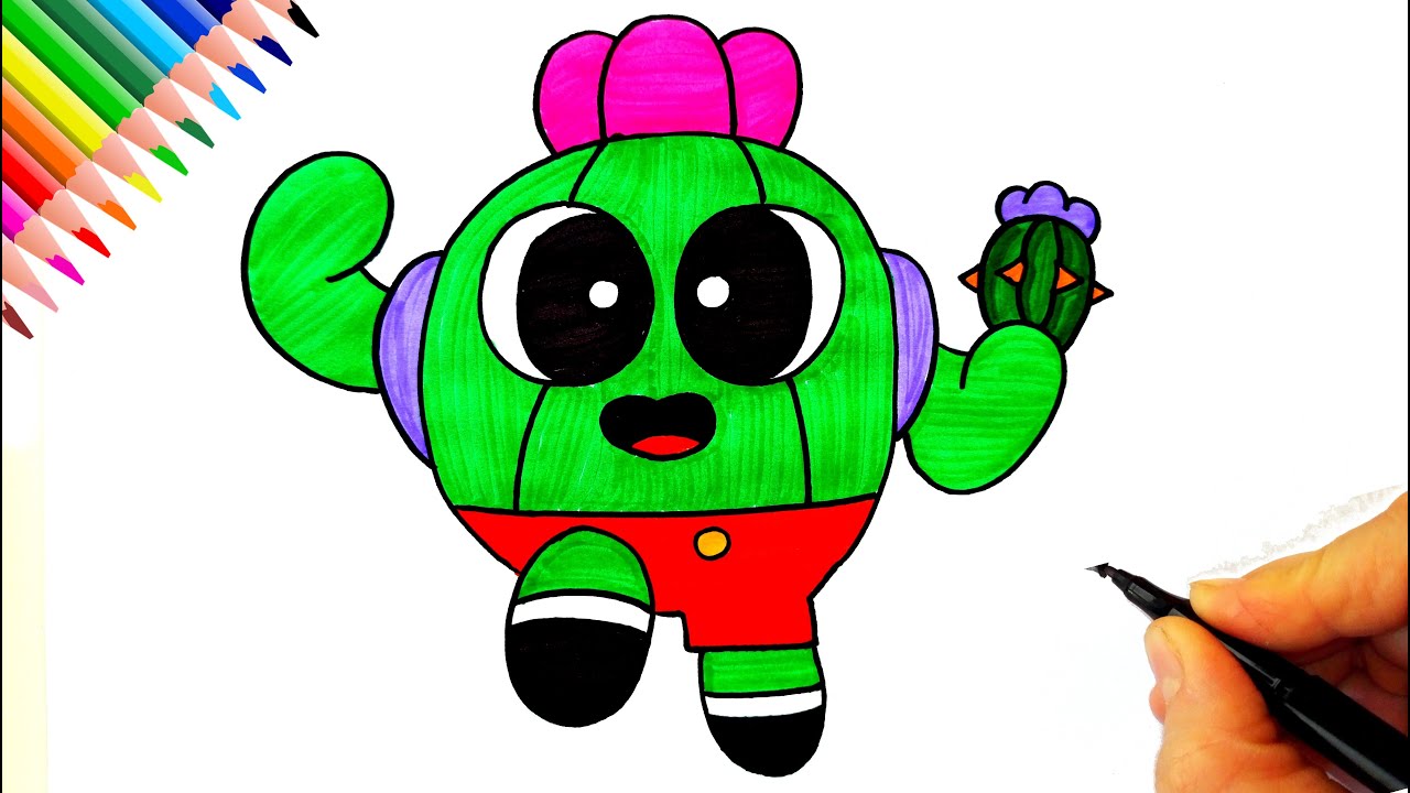 Brawl Stars Spike Çizimi - How To Draw a Brawl Stars Spike - How To ...