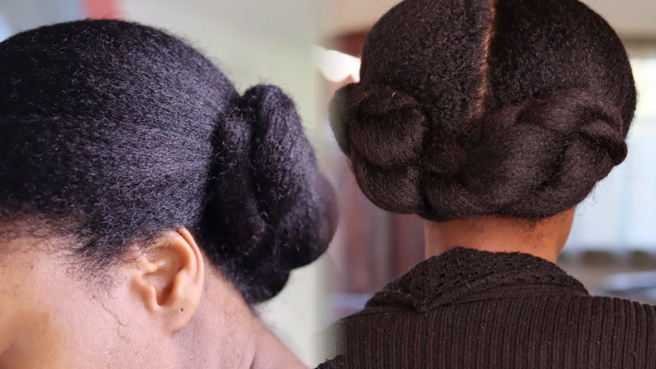 Easy natural hair style under 5 minutes (coiffure simple pour cheveux ...