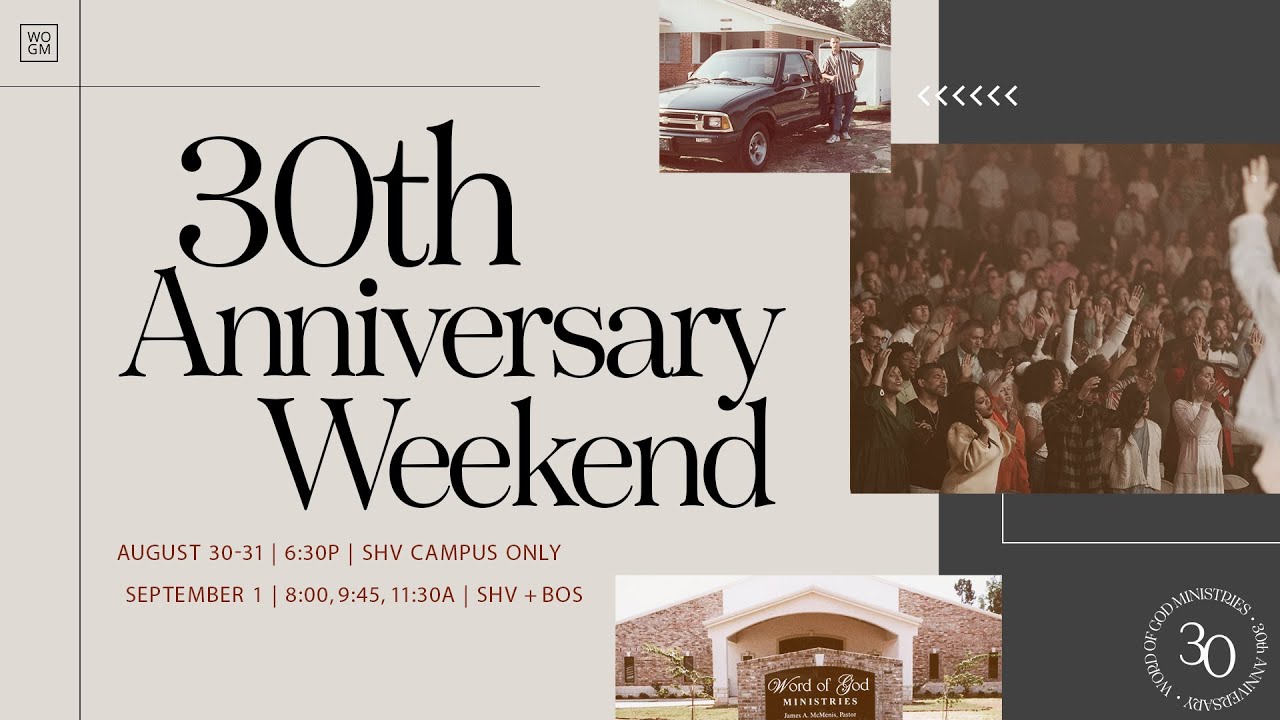 WOGM 30th Anniversary Night 1 | Pastor James A. McMenis | Word of God ...