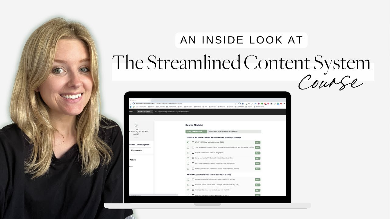 An inside look at The Streamlined Content System - YouTube