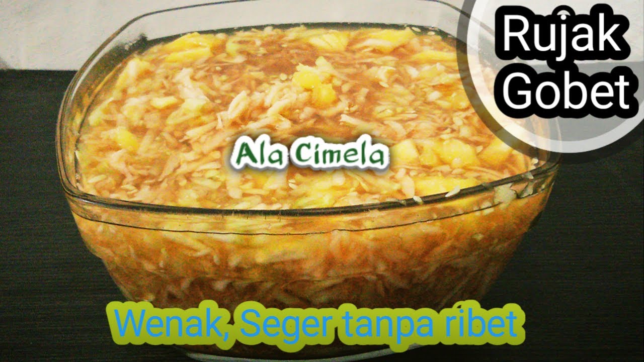 Resep & Cara membuat Rujak Gobet || Rujak Serut - YouTube