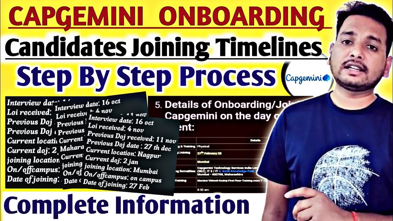 Capgemini Onboarding/Joining Timelines Full Update | 27 Feb Joining ...