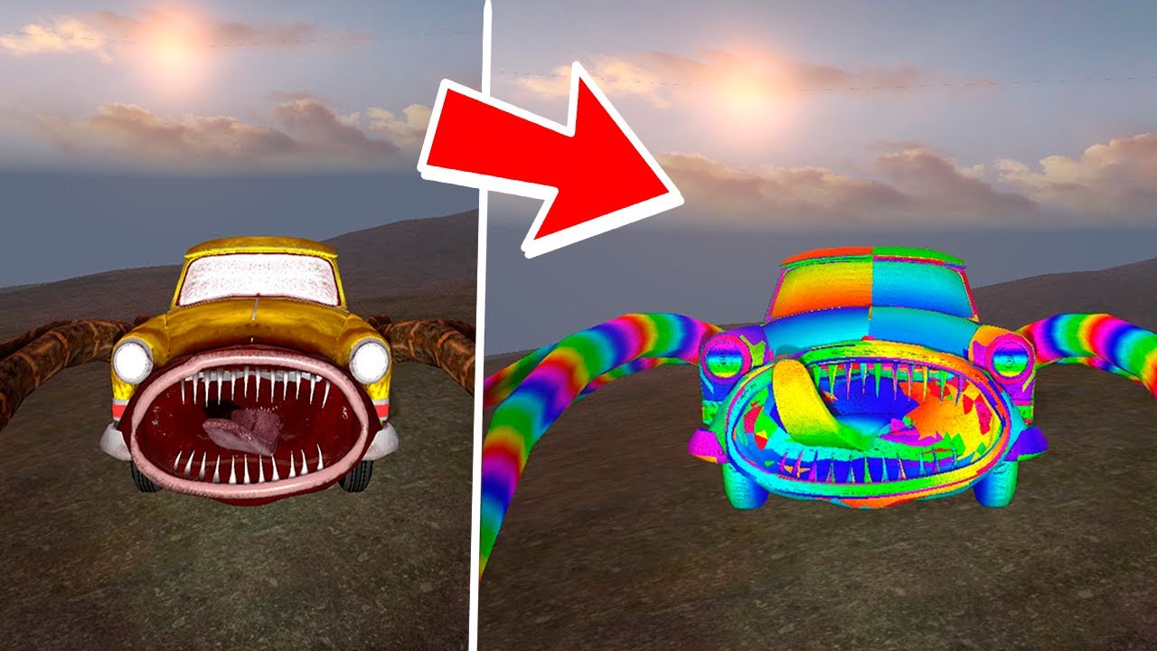 ORIGINAL CAR EATER TURNED INTO TOO REALISTIC RAINBOW CAR EATER - YouTube
