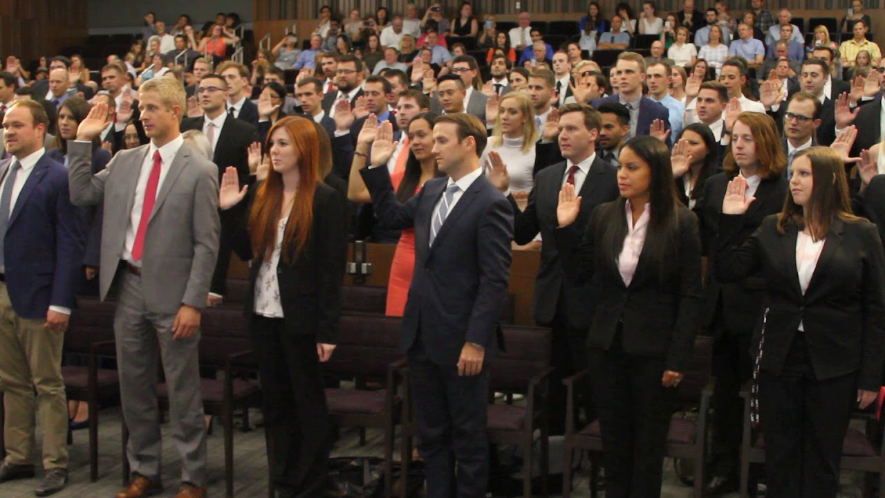 Swearing in the Class of 2020, August 18, 2017 - YouTube