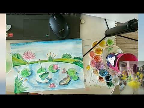 Part 2 watercolor Painting | 𝙠𝙖𝙩𝙮'𝙨 𝙏𝙪𝙗𝙚 #happy #smooth #watercolor #relax