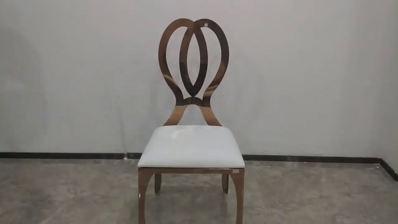 Stainless steel infinity chair for wedding - YouTube