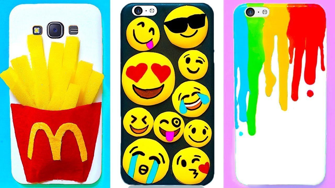 6 DIY PHONE CASES | Easy & Cute Phone Projects & iPhone Hacks - YouTube