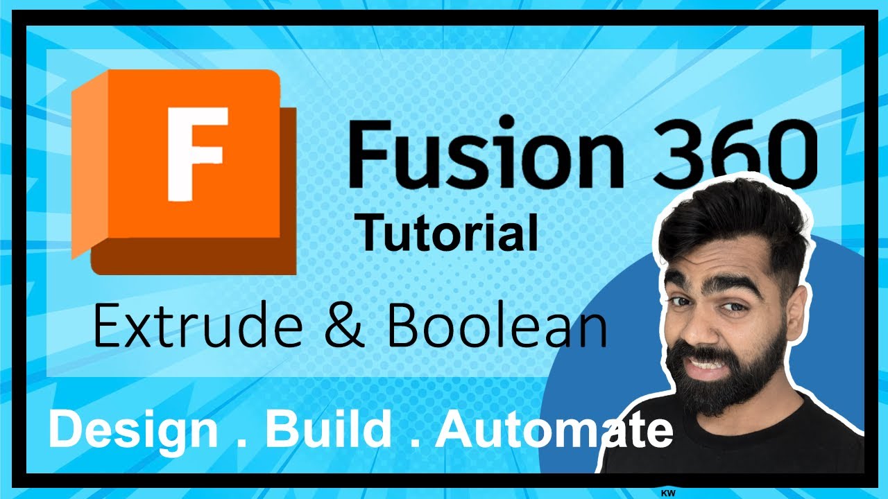 3. Fusion 360 Tutorial - Extrude and Boolean Operations - YouTube
